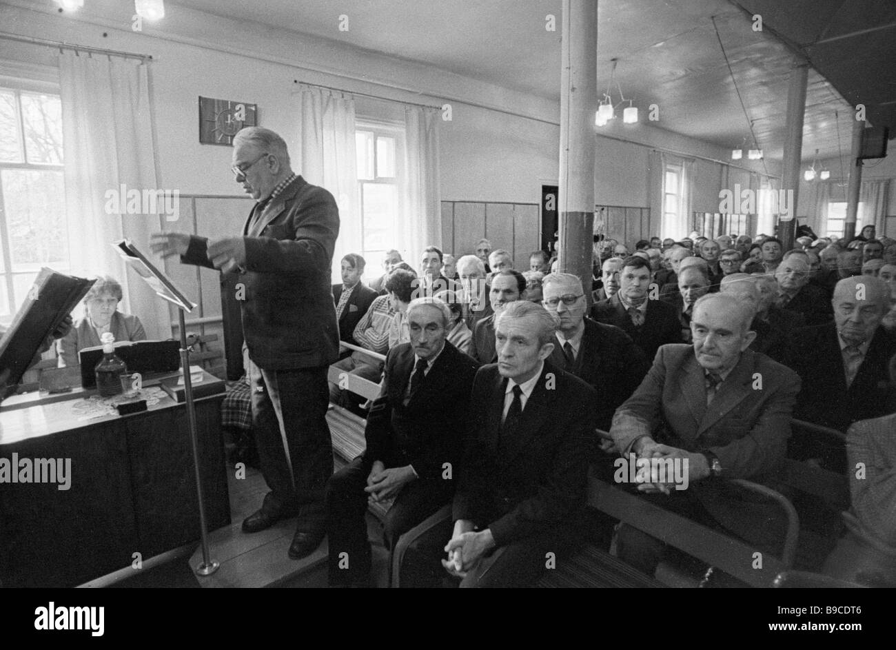 Worshippers attend divine service at Lutheran church Stock Photo - Alamy