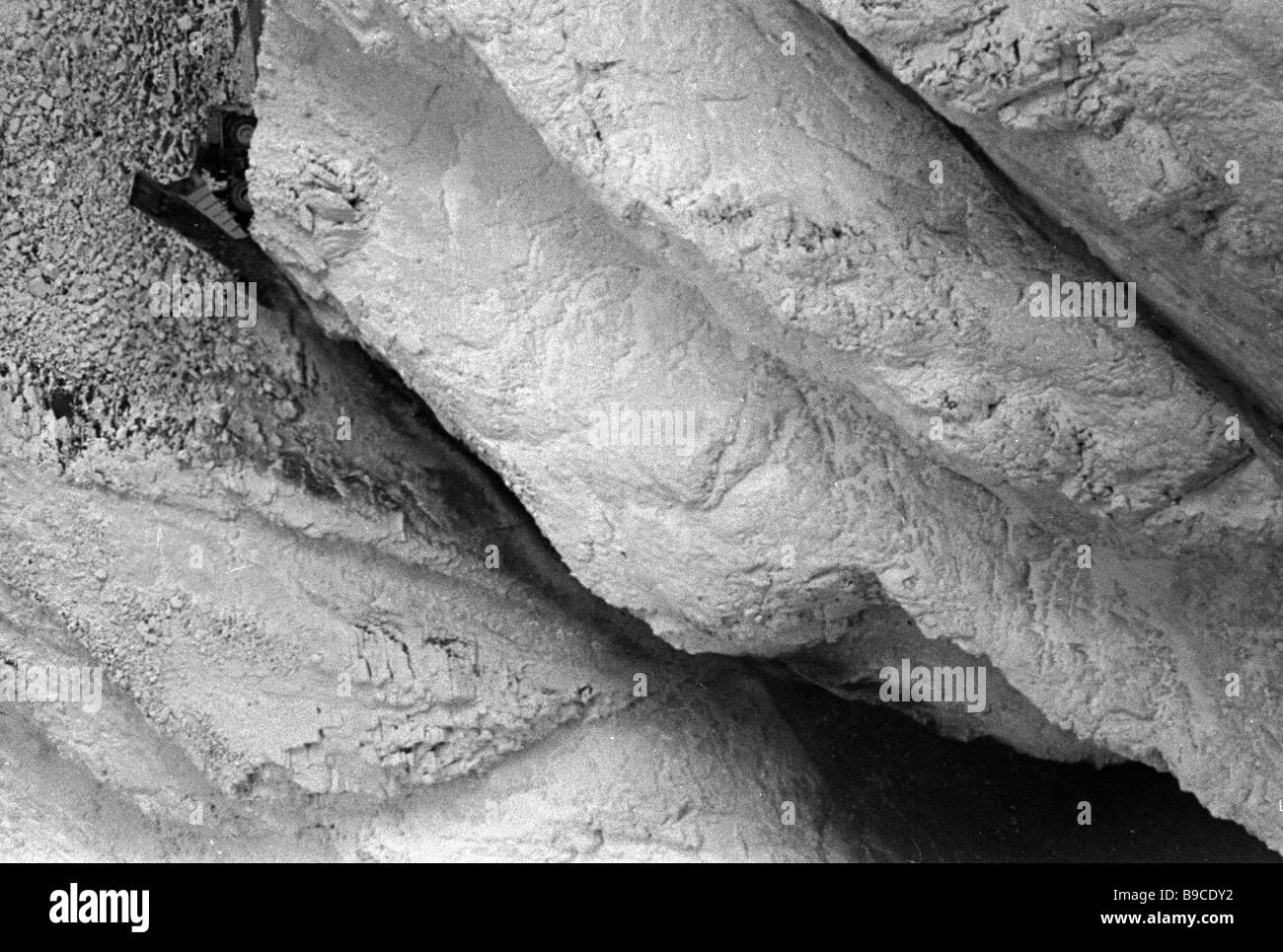 An open cast mine terrace at the Central ore deposit Apatite production ...