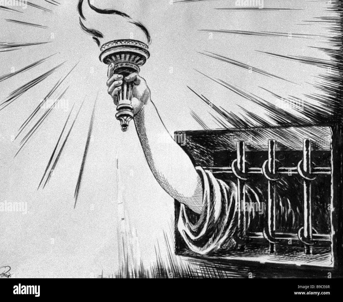 A reproduction of a cartoon by Danish artist Herluf Bidstrup The Land ...