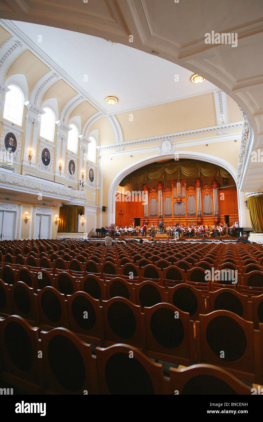 The Moscow Conservatory s Grand Hall Stock Photo - Alamy