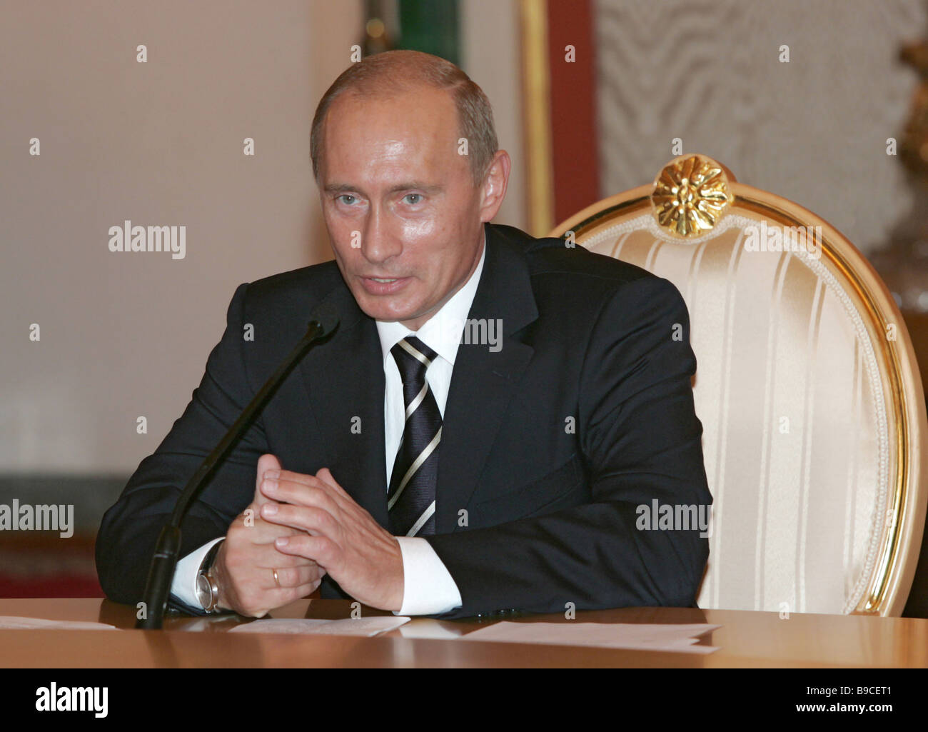 President Vladimir Putin meeting in the Kremlin with winners in the ...