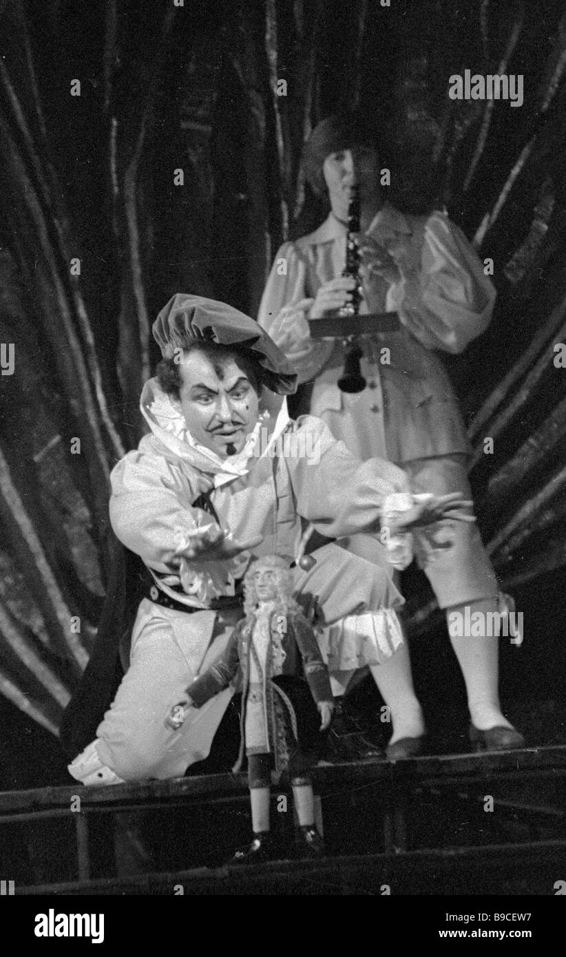 Alexander Kozlov in the forefront as Hanswurst in a version of Goethe s ...