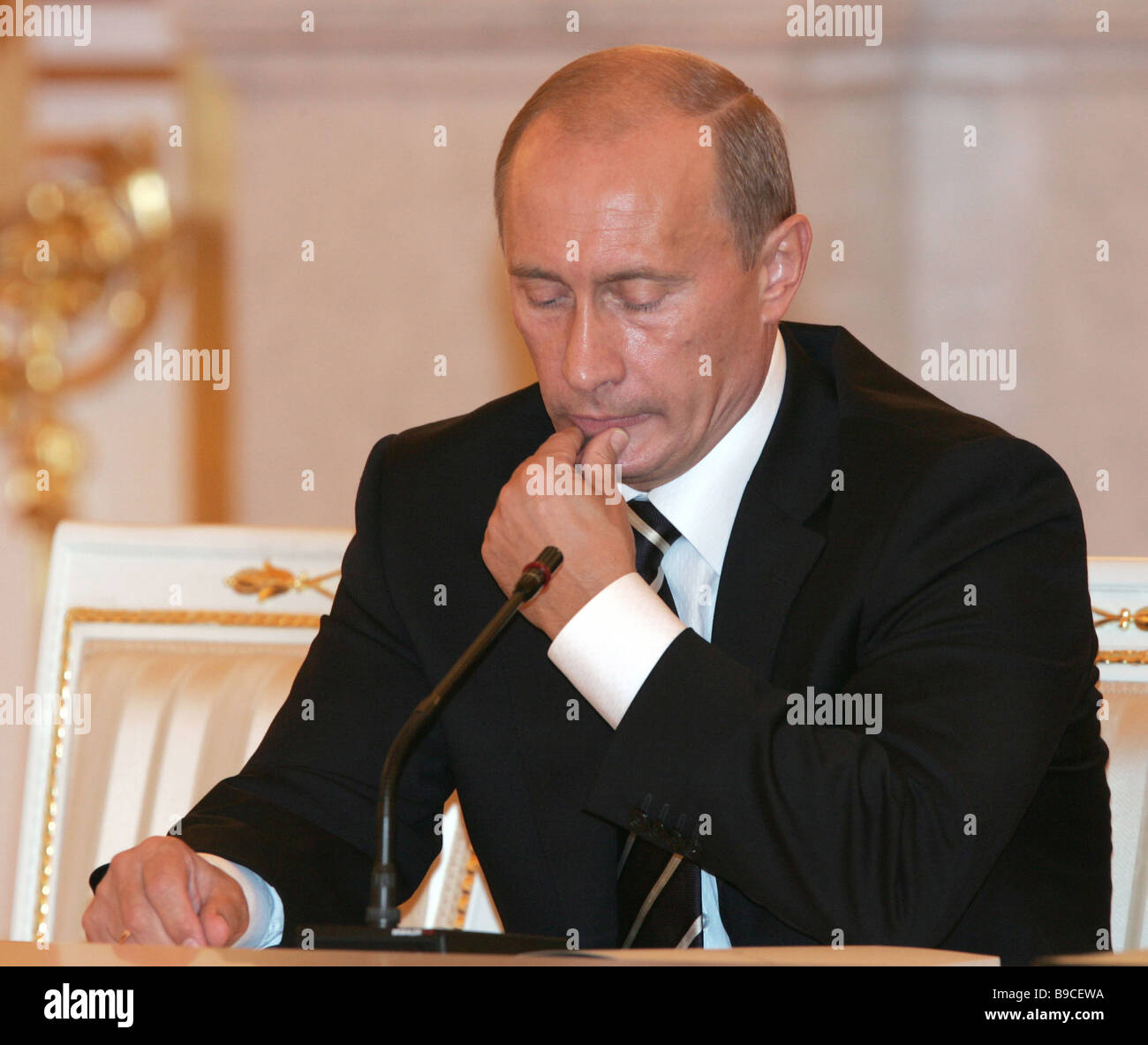 President Vladimir Putin participating in the Kremlin sitting of the ...