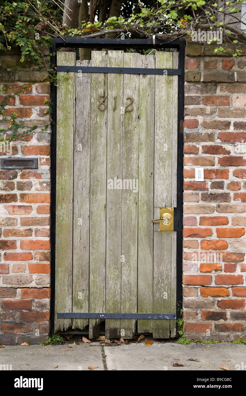Doorway to the yard of a house in the French Quarter section of New ...