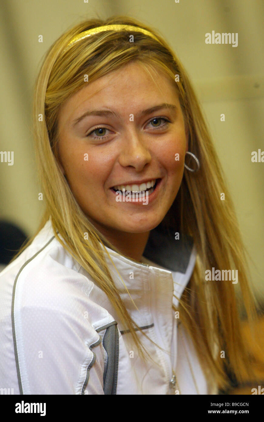 Russian tennis player Maria Sharapova at a news conference at the ...