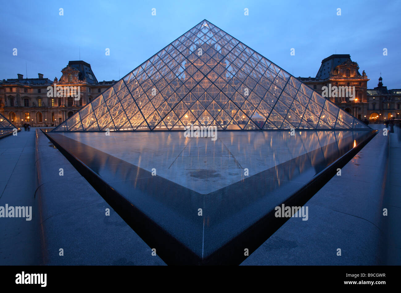 The Pyramids of the Louvre palace, Paris, France Stock Photo - Alamy