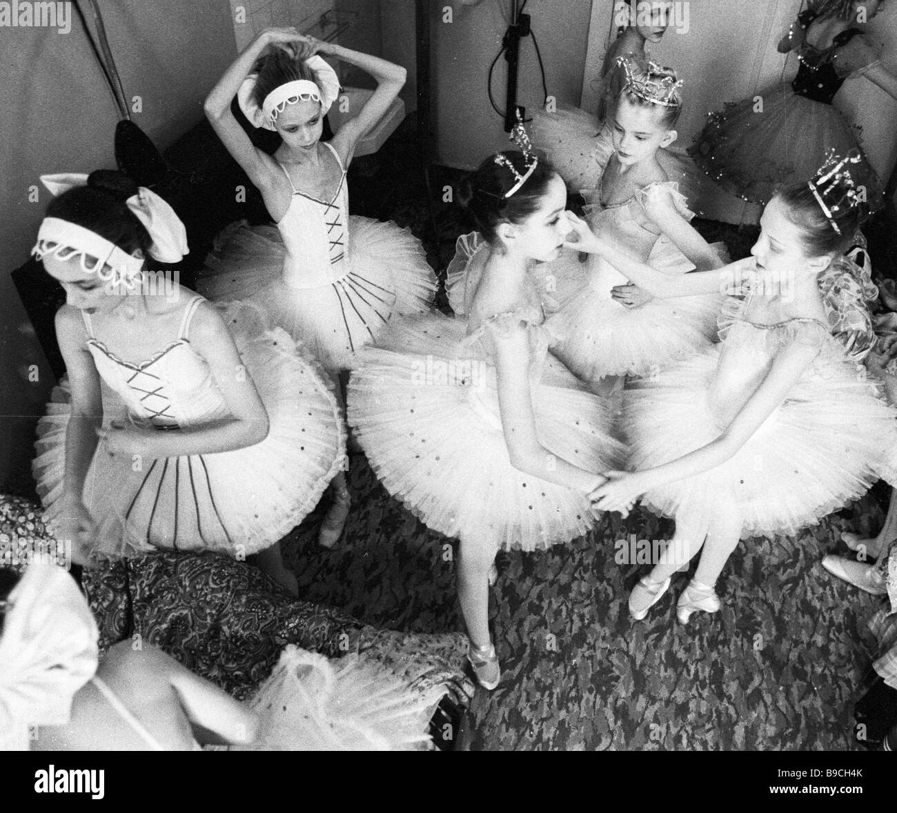 Perm dance school trainees getting ready to make their appearance on ...