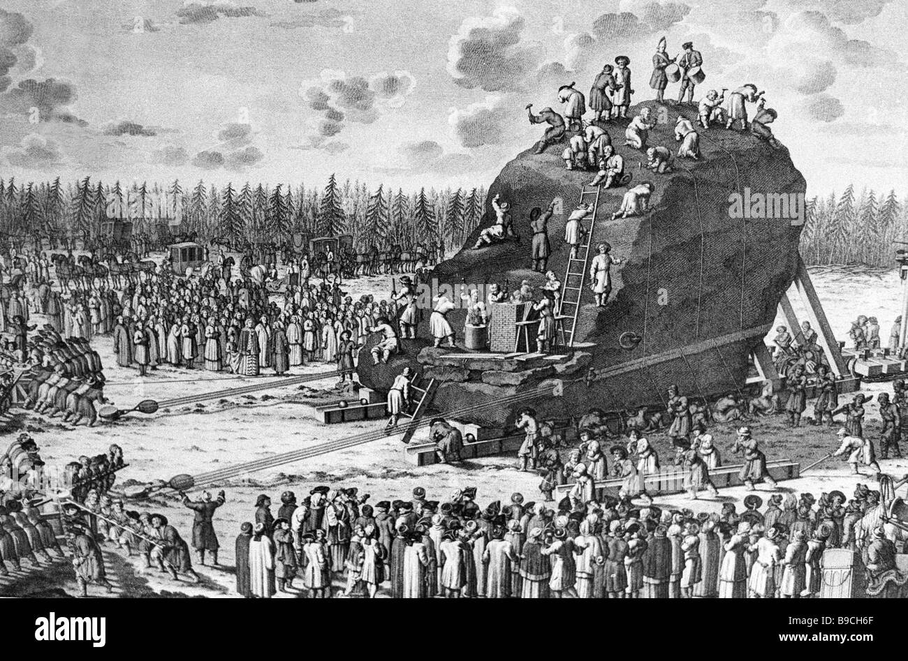 Yury Felten 1731 1801 Transporting the Thunder Stone to St Petersburg ...