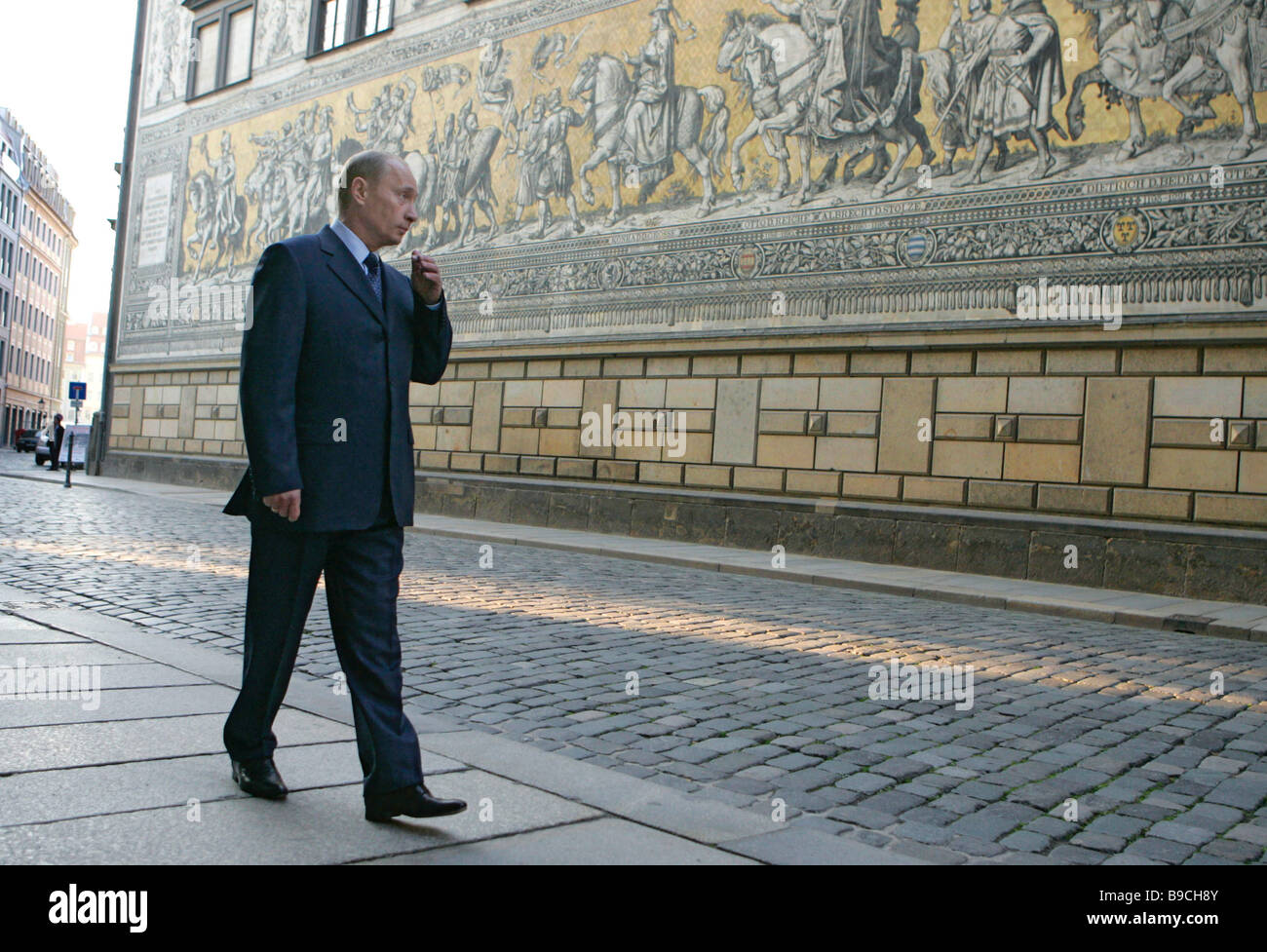Russian President Vladimir Putin taking a walk in the morning in ...