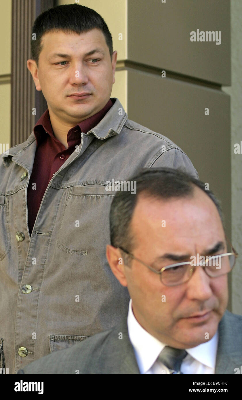 Captain Eduard Ulman and his lawyer Roman Krzhechkovsky left to right ...