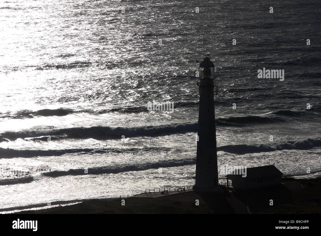 Slangkop Lighthouse at Dusk, Kommetjie Stock Photo - Alamy