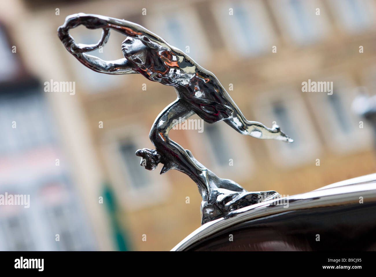 Prewar Praga car emblem statue on car radiator enclosure closeup Stock ...