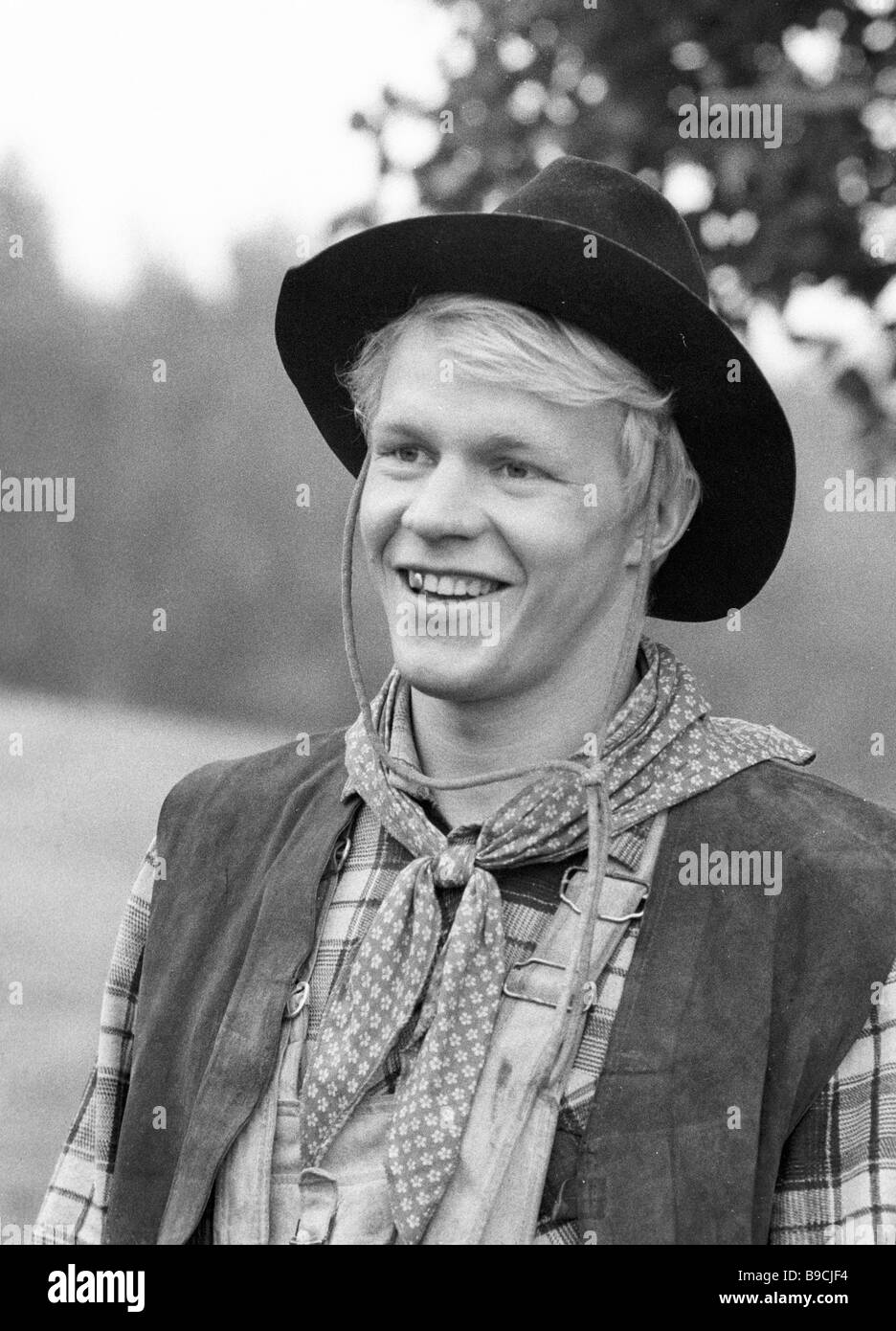 Actor Alexander Kuznetsov as Jack Vosmyorkin at shooting the musical ...