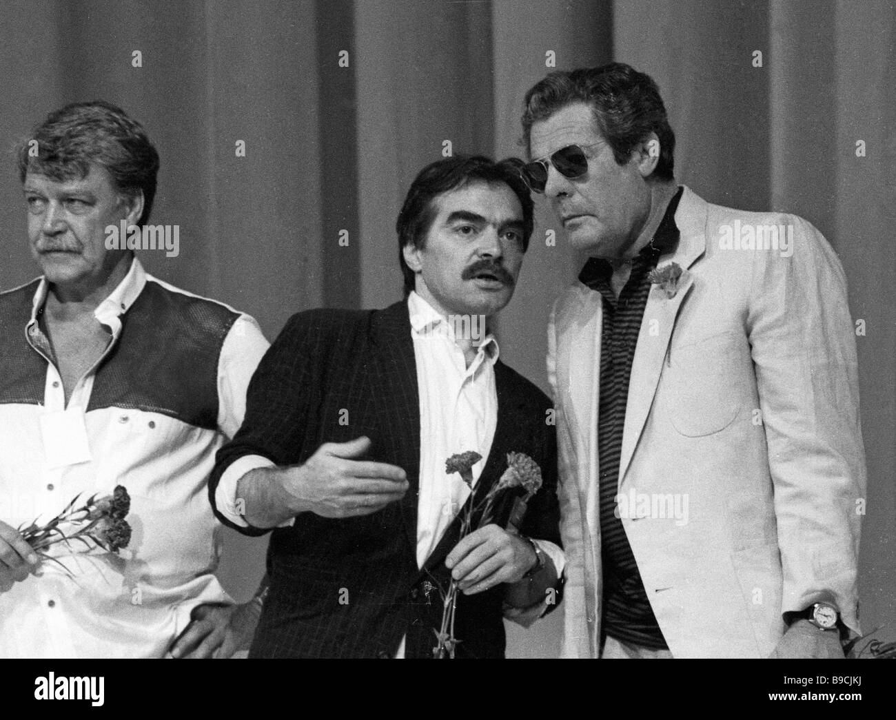 Left to right Soviet actor Vsevolod Larionov and film director and ...
