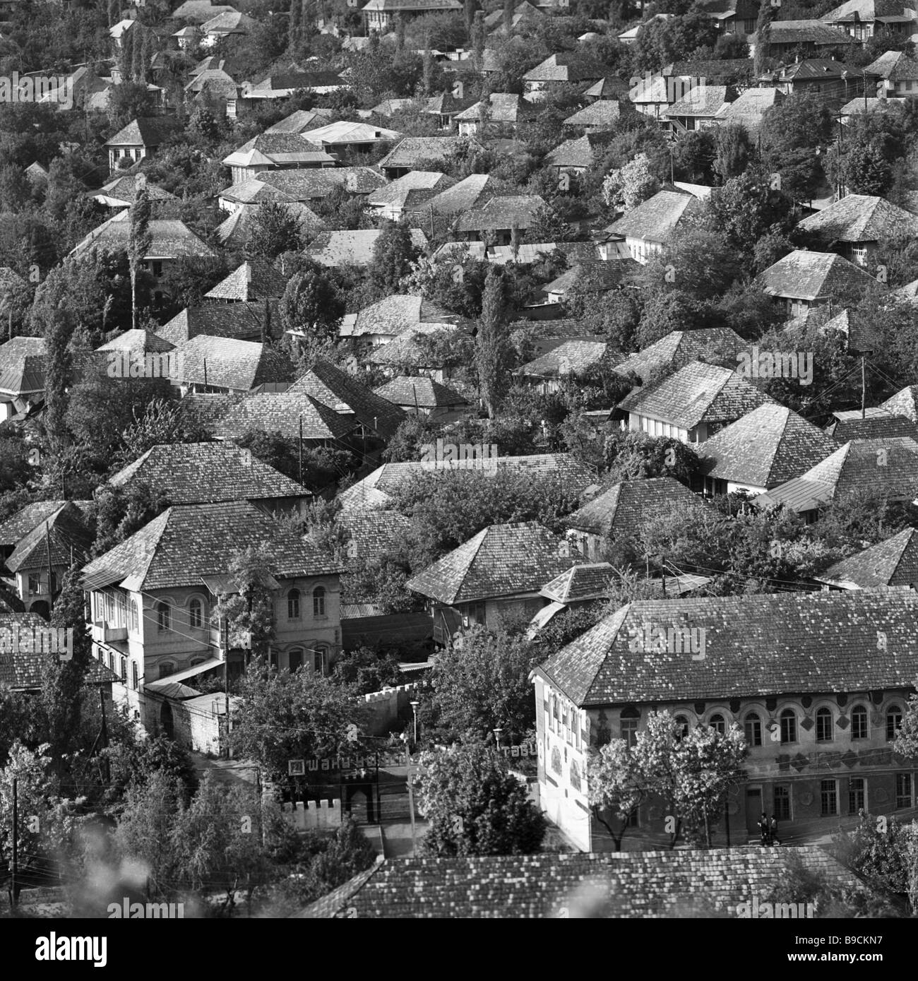 A view of the town of Sheki Stock Photo - Alamy