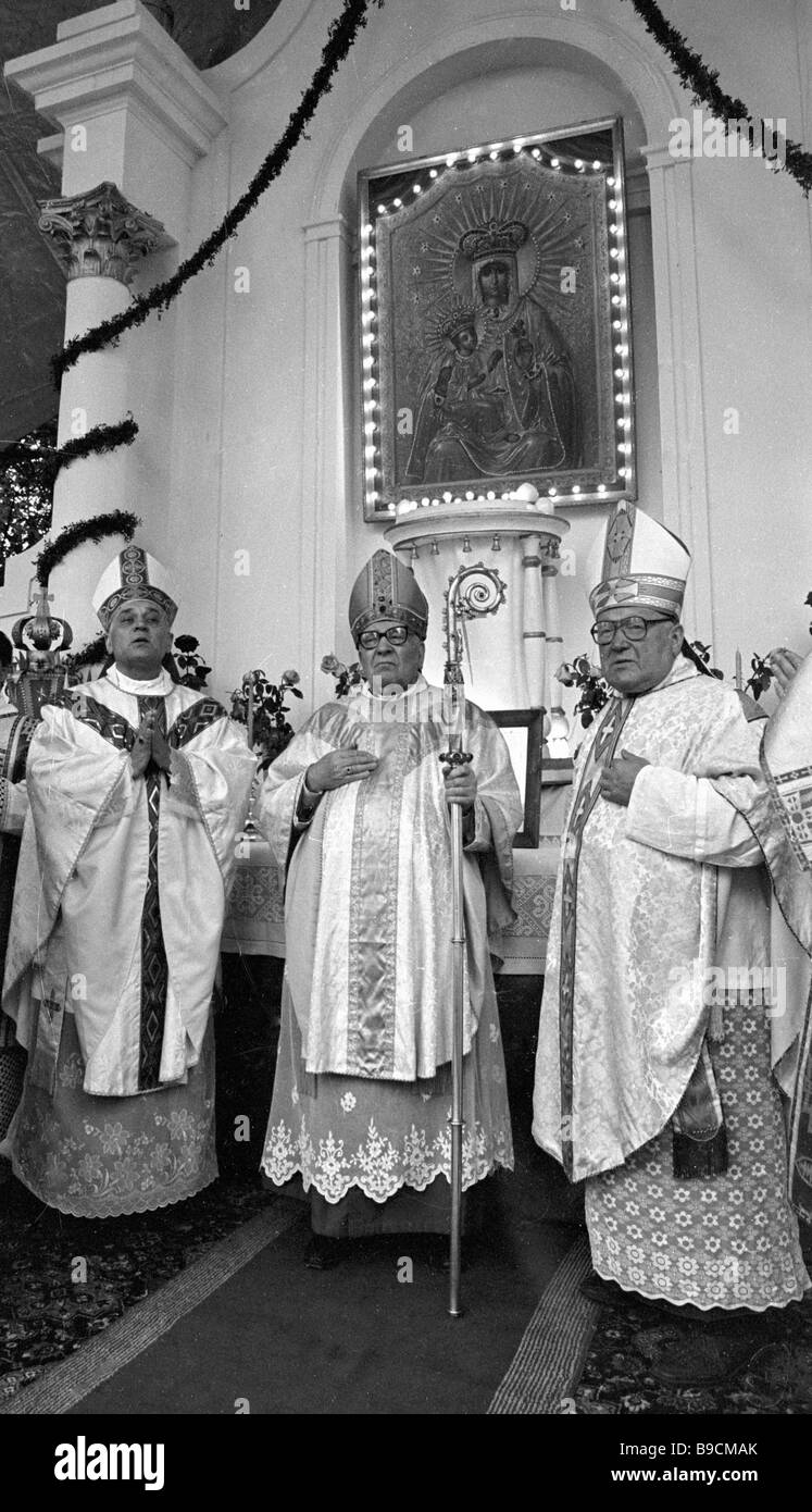 Bishop Janis Cakuls left head of the Catholic church in Latvia Cardinal ...