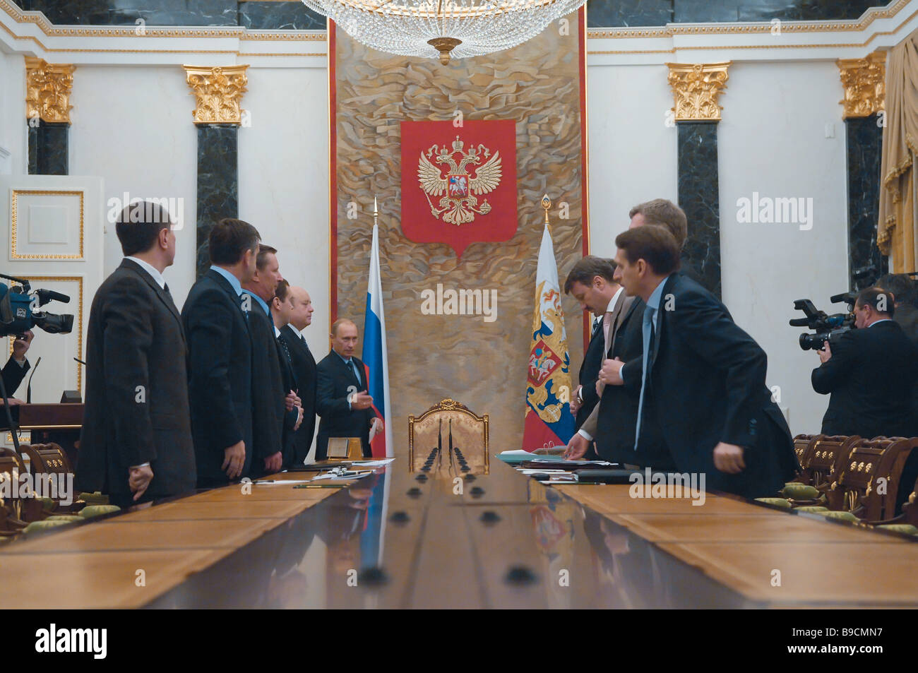 Russian President Vladimir Putin at a Russian government meeting in the ...