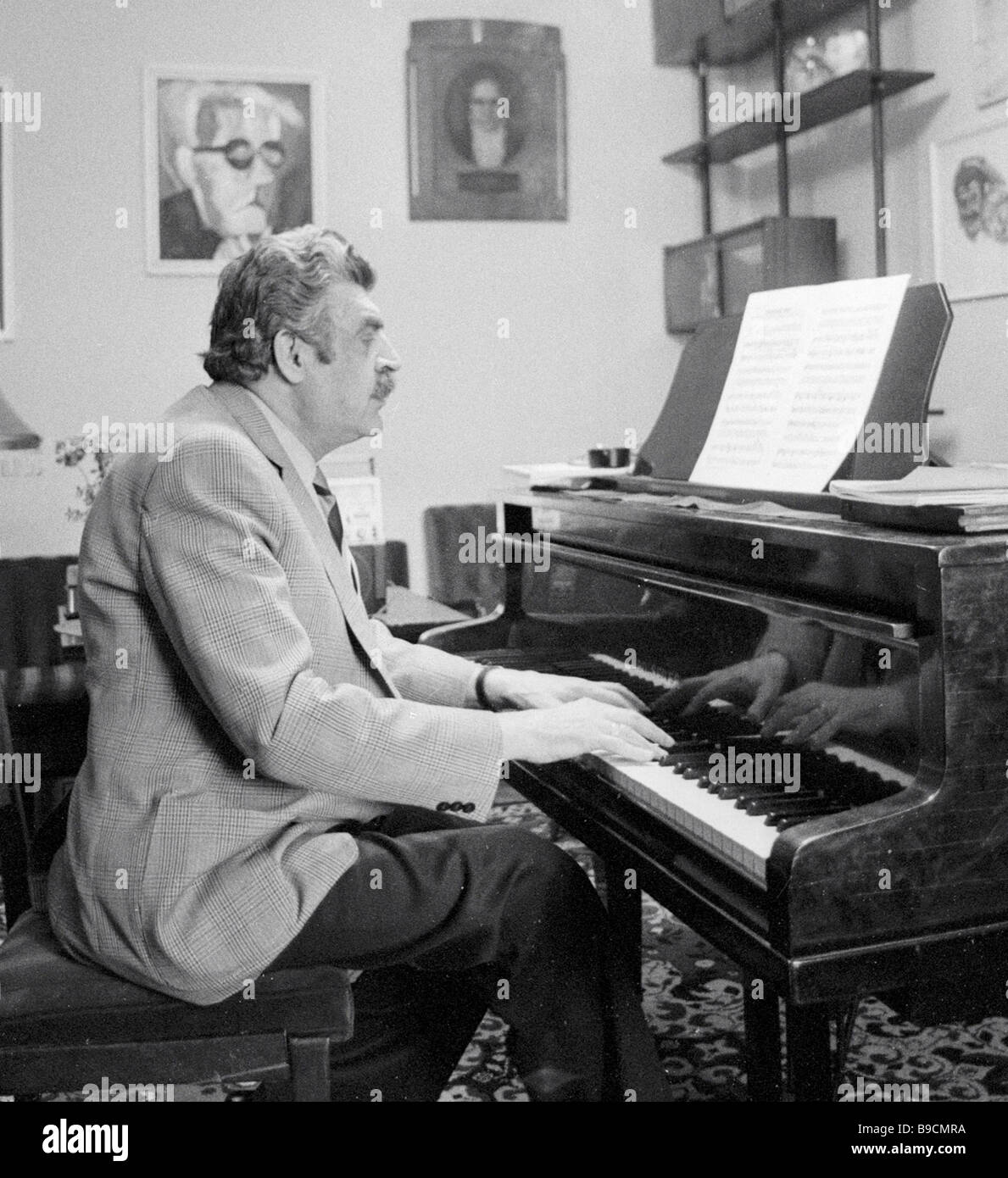 Winner of the Soviet State prize composer Yan Frenkel in his study ...