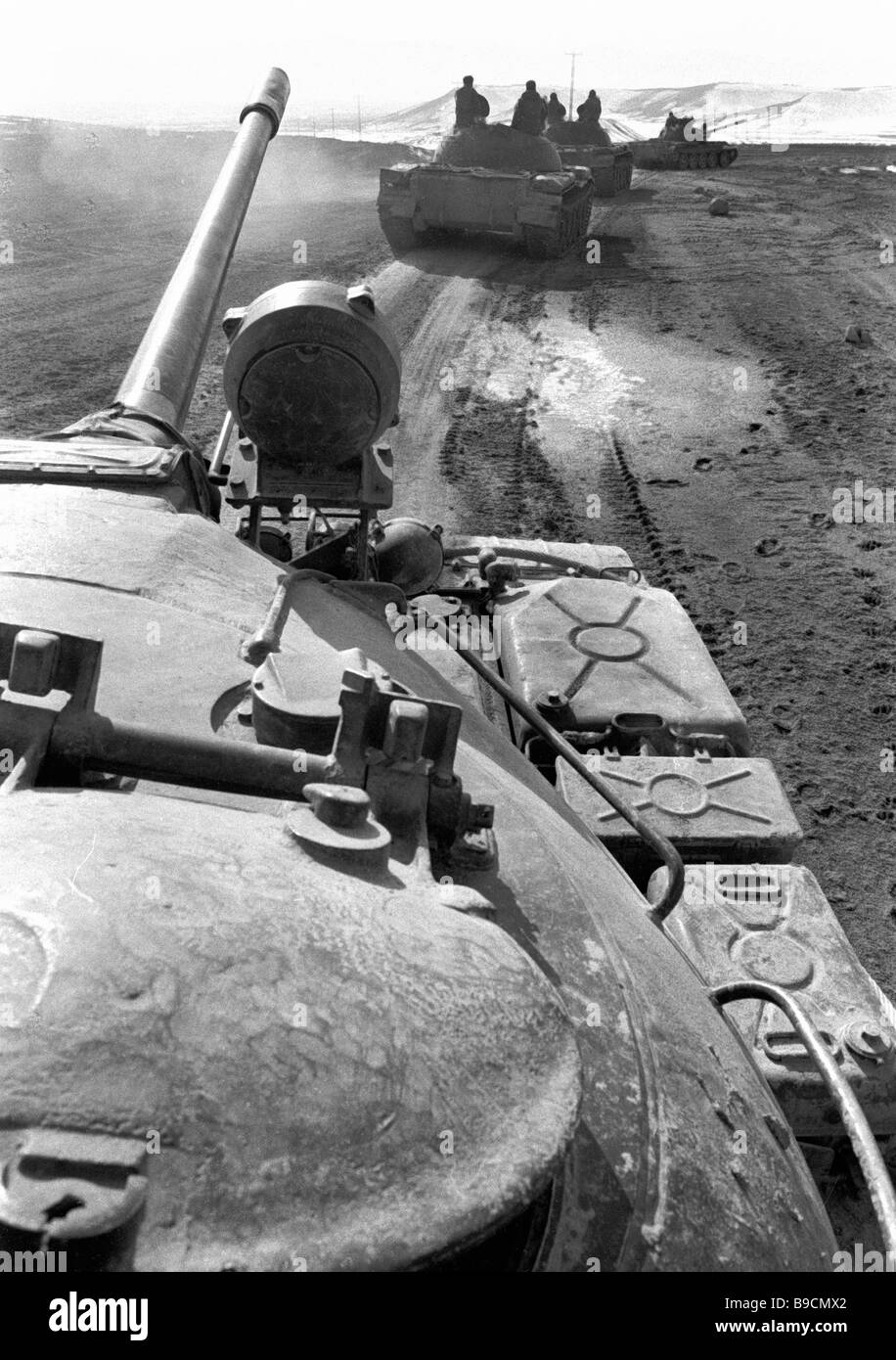 A tank column in Afghan street Stock Photo - Alamy