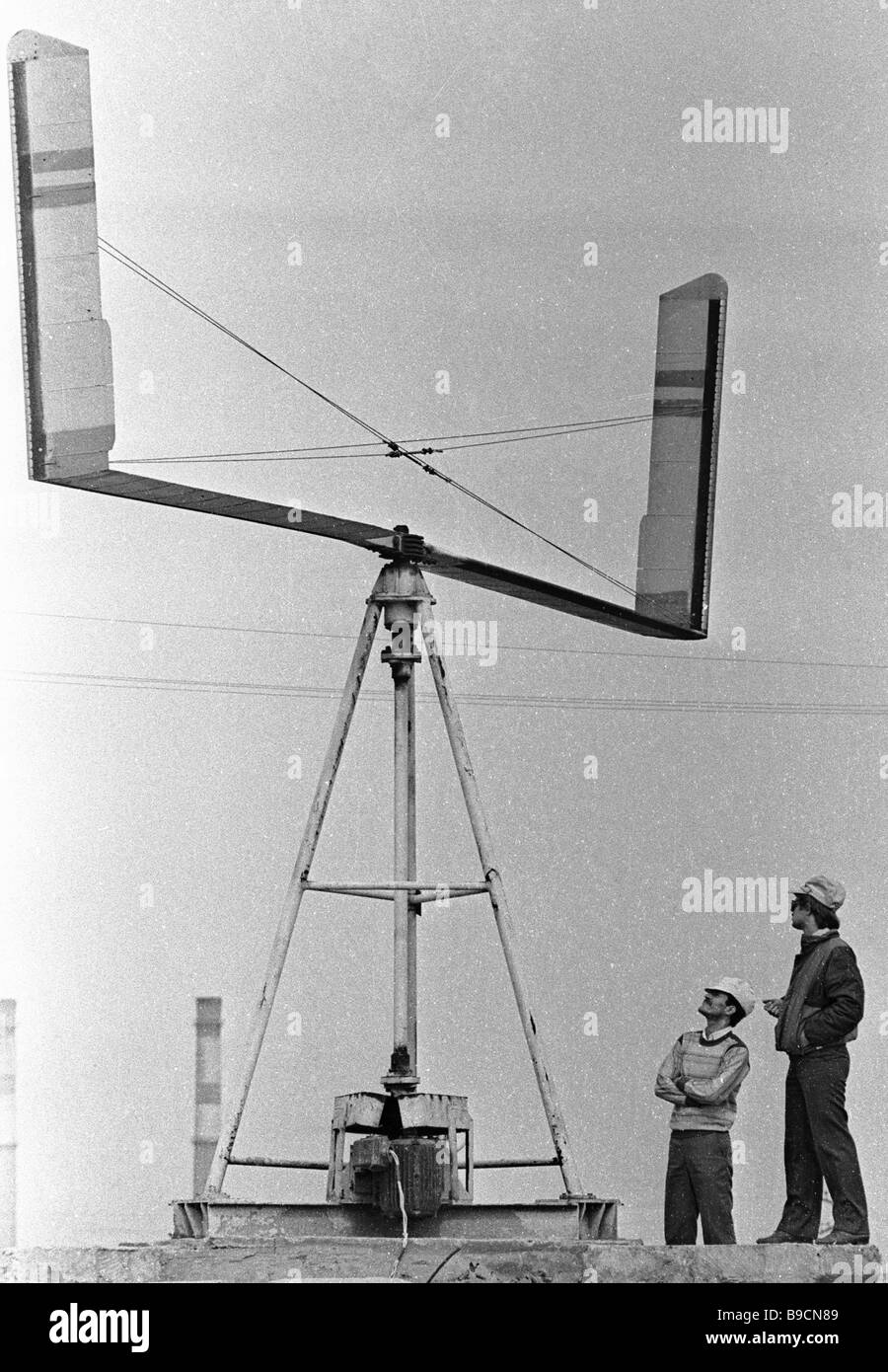 Modernized wind power unit Apsheron Peninsular Stock Photo - Alamy