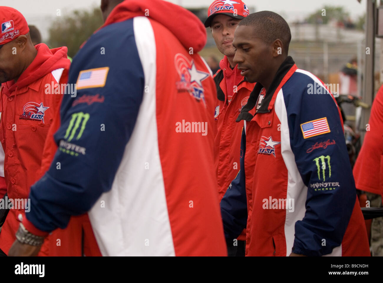 James Bubba Stewart and his motocross team Stock Photo - Alamy