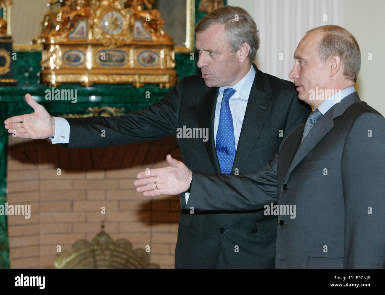 NATO General Secretary Jaap de Hoop Scheffer and Russian President ...