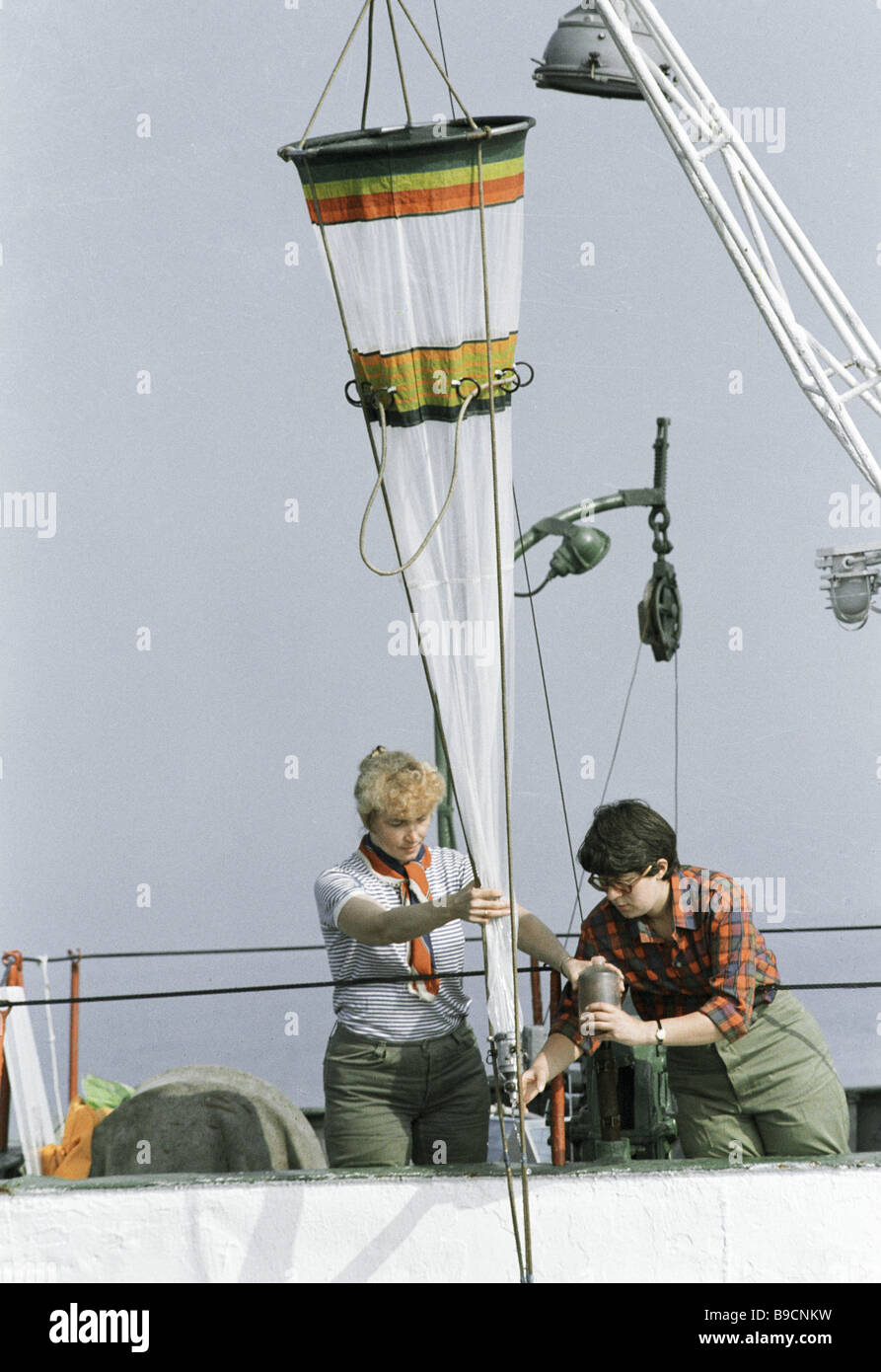 Institute associates sampling zooplankton in the Gulf of Riga Stock ...