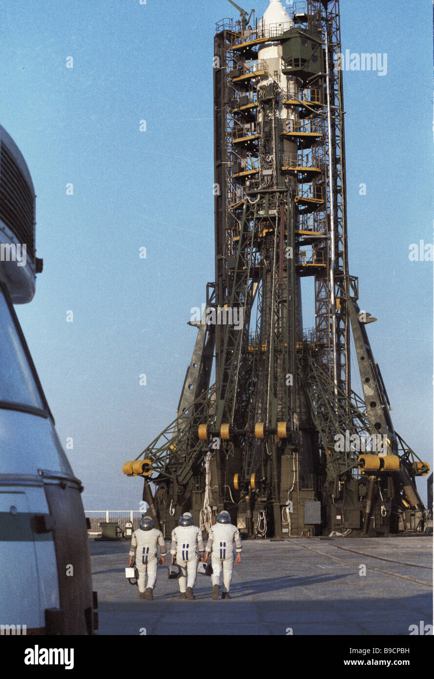 Launch pad at Baikonur space center Stock Photo - Alamy
