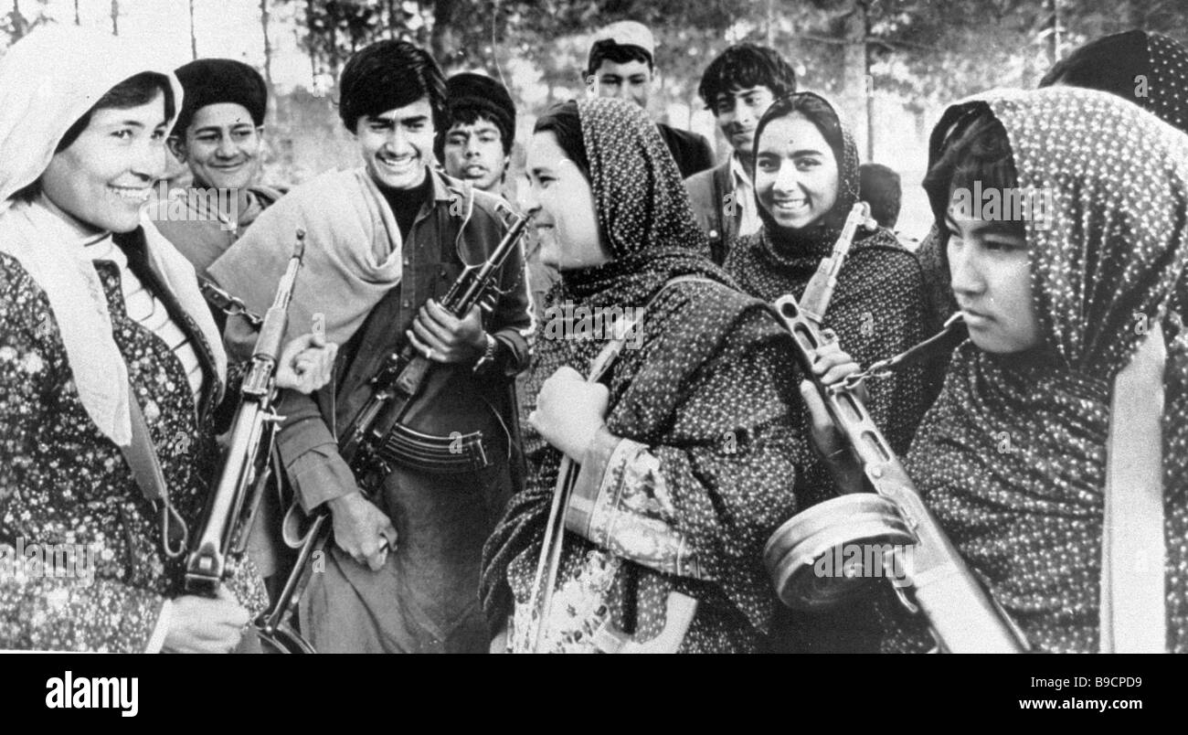 Squad of the April Revolution young defenders from the Gilmend Province ...