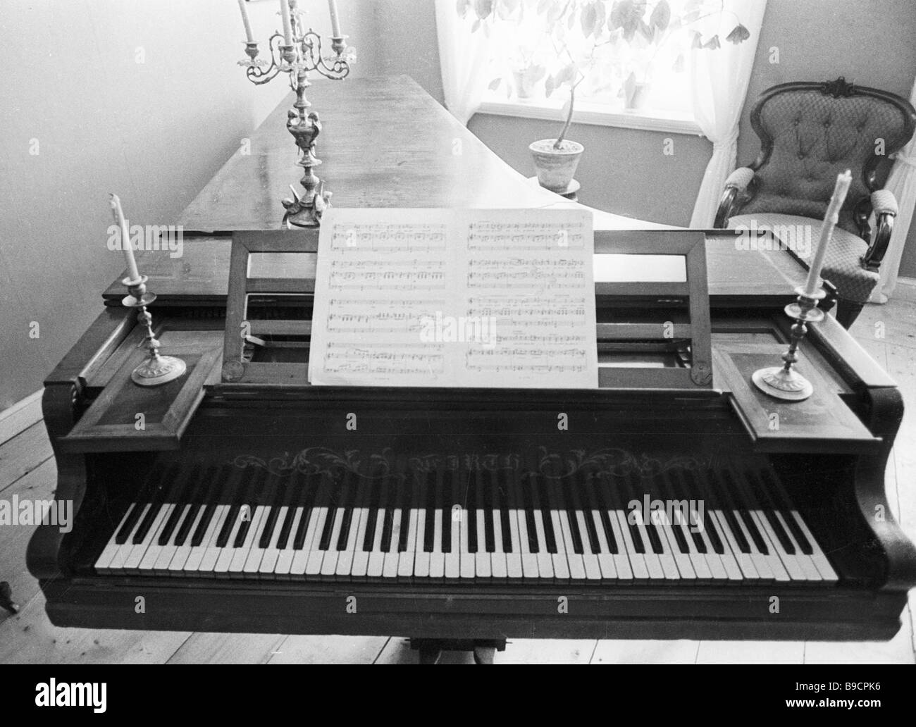 The piano of composer Mikhail Glinka in the House Museum in the ...