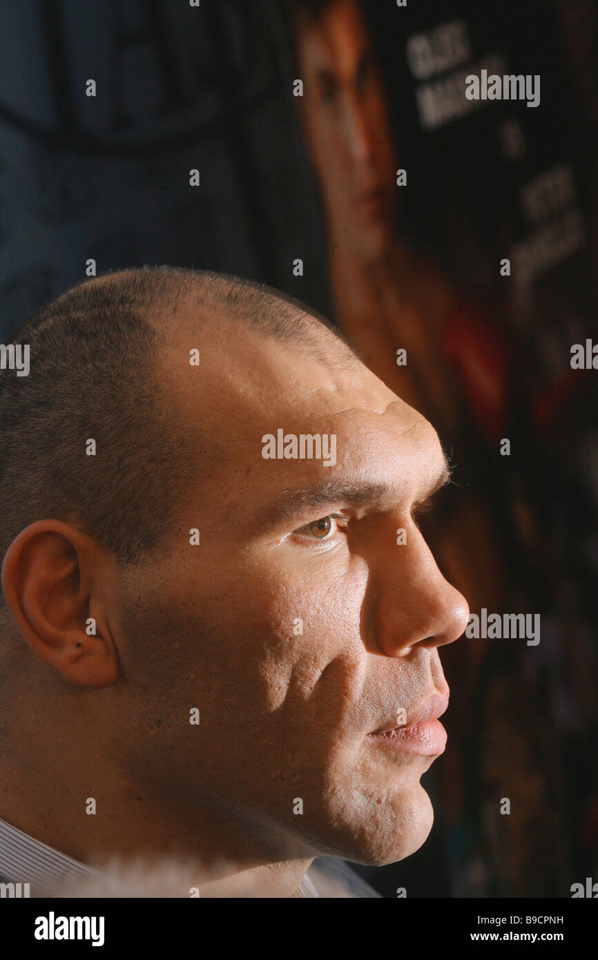 Russian Nikolai Valuyev the world WBA super heavyweight champion ...