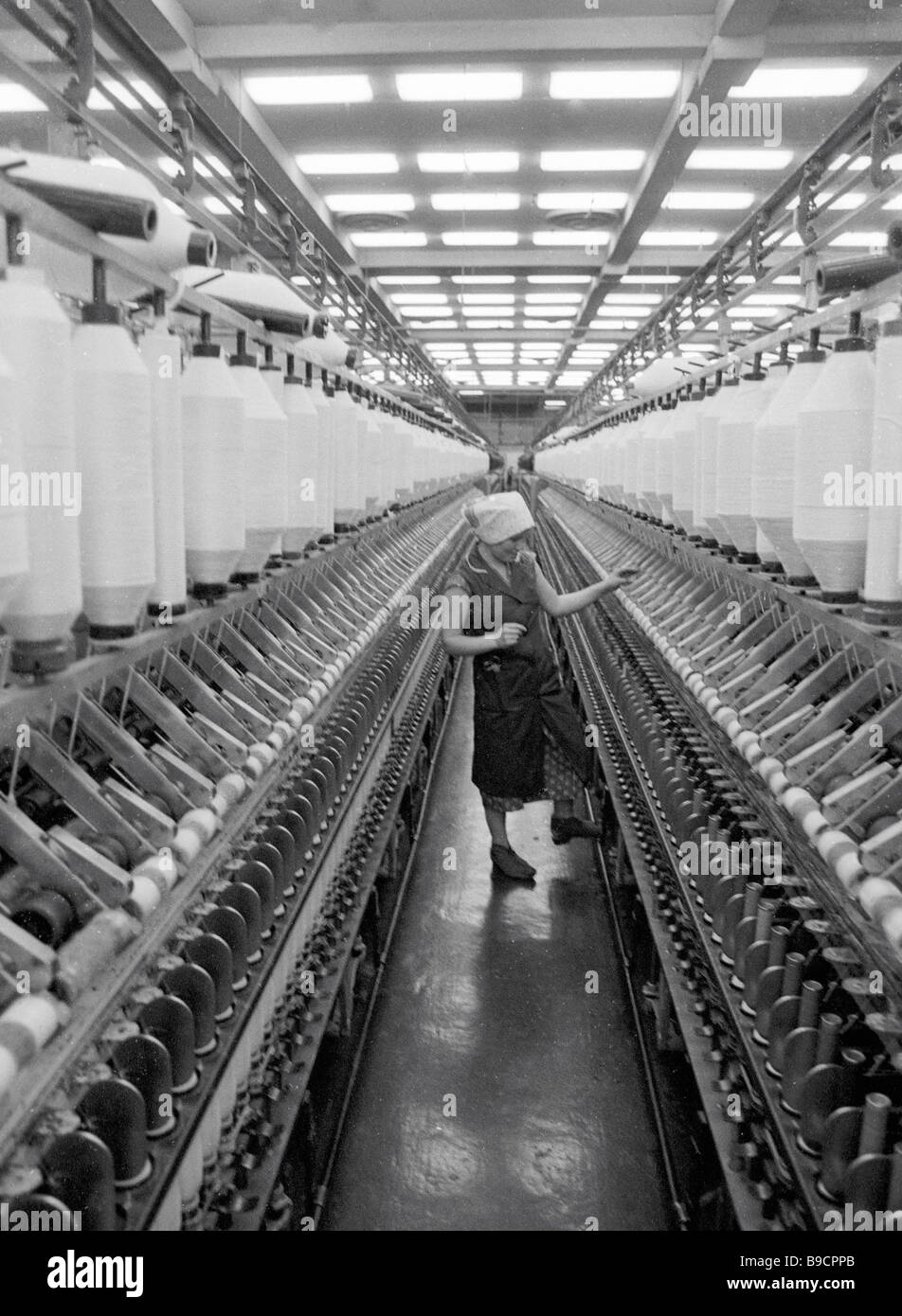Spinning Factory Black and White Stock Photos & Images - Alamy