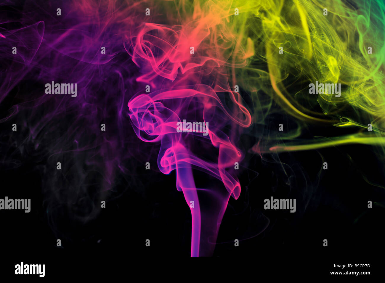 colored smoke black background Stock Photo - Alamy
