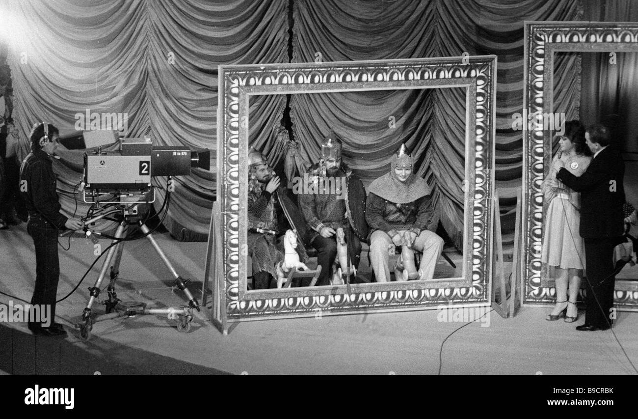 Shooting the television program Come Up Girls Stock Photo - Alamy