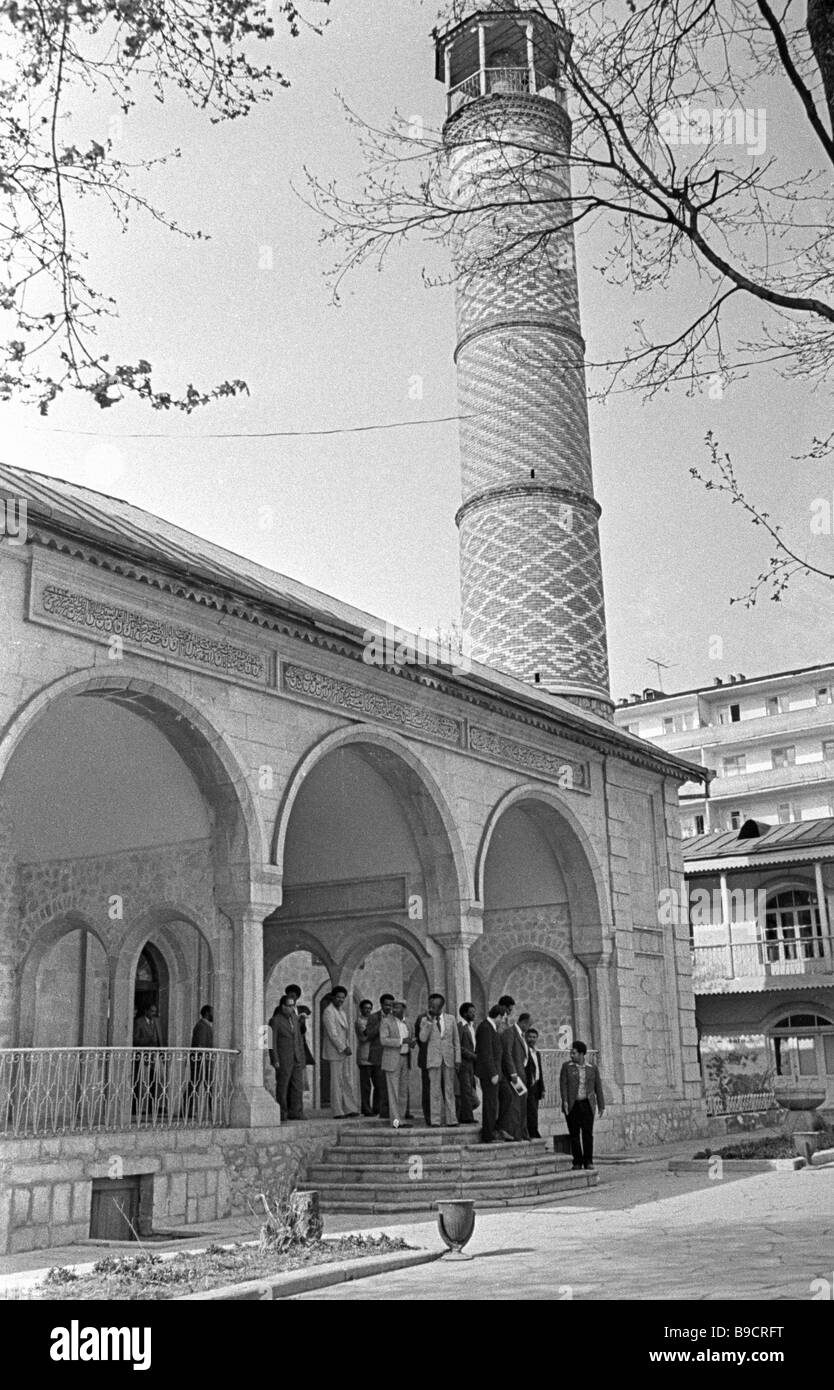 A mosque in the town of Shusha a monument of 18th century architecture ...