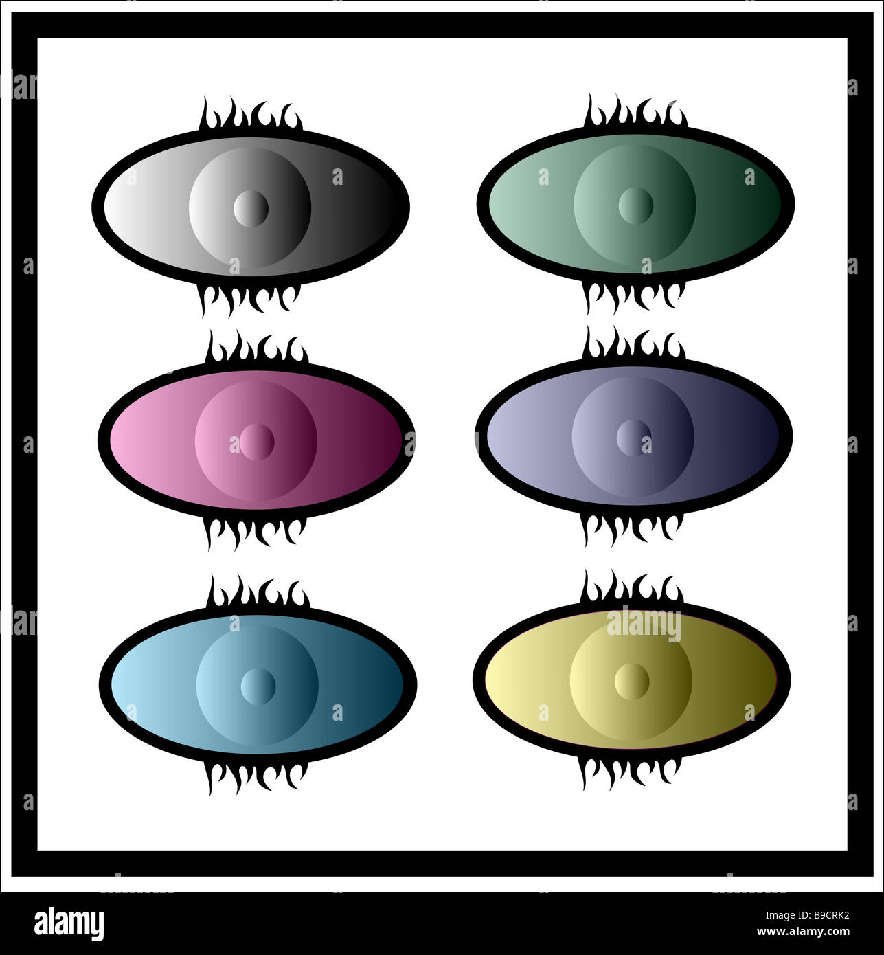 Digital Eye Buttons Stock Photo - Alamy