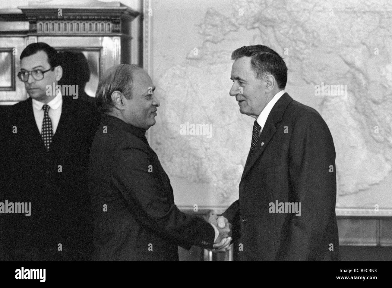 Indian Foreign Minister Narasimha Rao left and his Russian counterpart ...