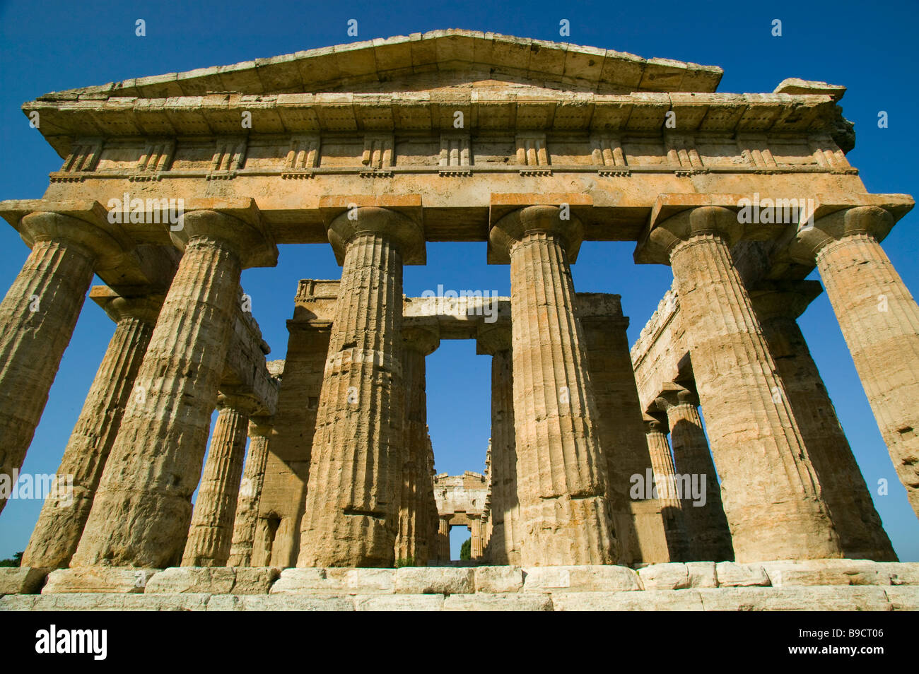 Temple of Neptune Paestum Salerno Italy Stock Photo - Alamy