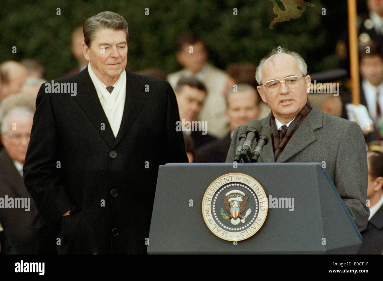 CPSU Central Committee General Secretary Mikhail Gorbachev making his ...