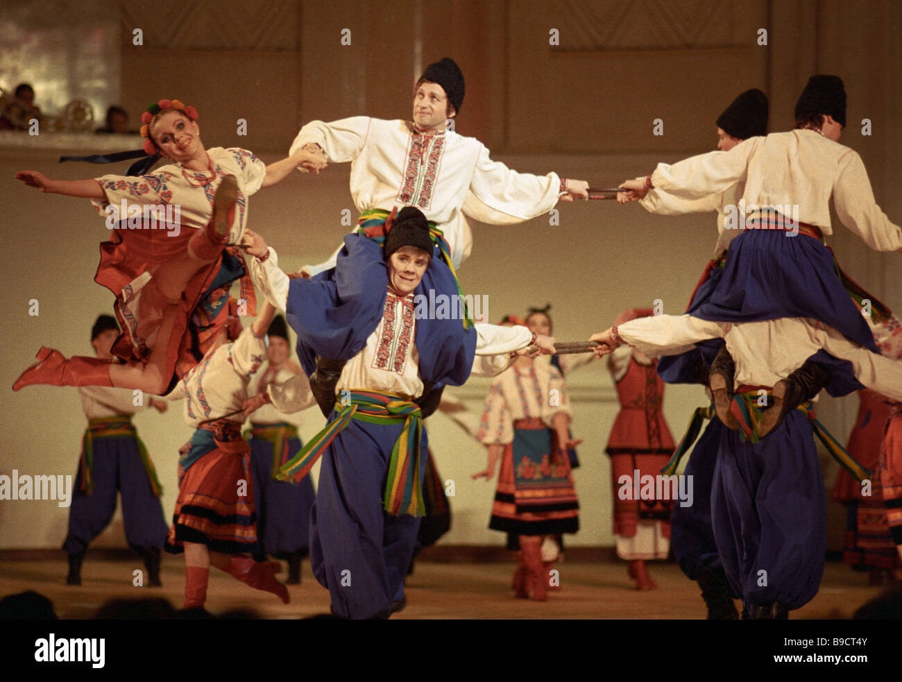 USSR State academic folk dance ensemble in a scene from Modest ...
