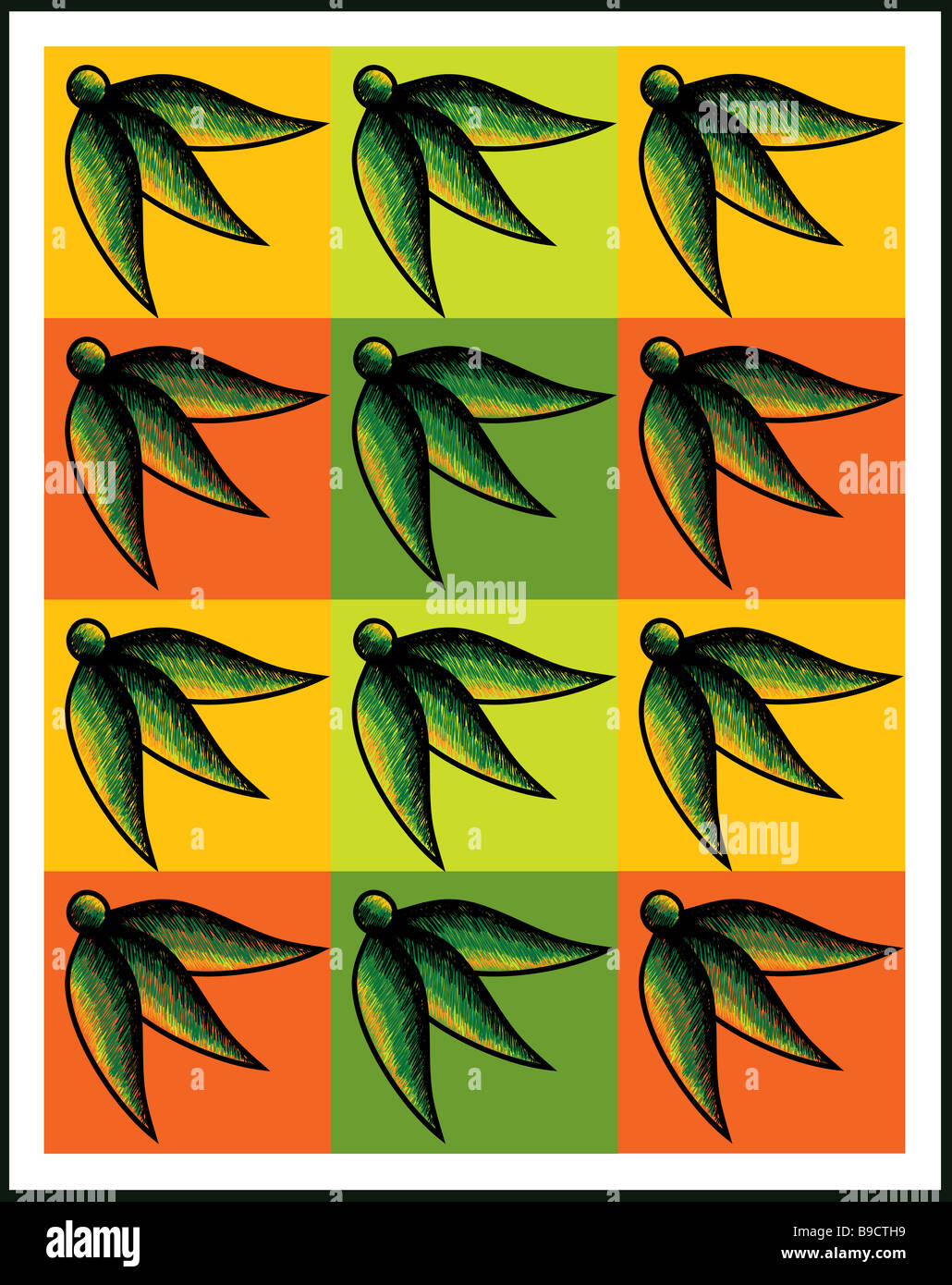 Colorful Leaves Pattern Stock Photo - Alamy