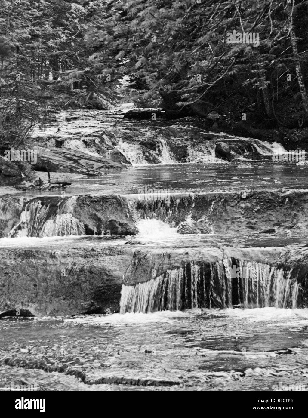 Waterfall cascade on Kunashiri Island Stock Photo - Alamy