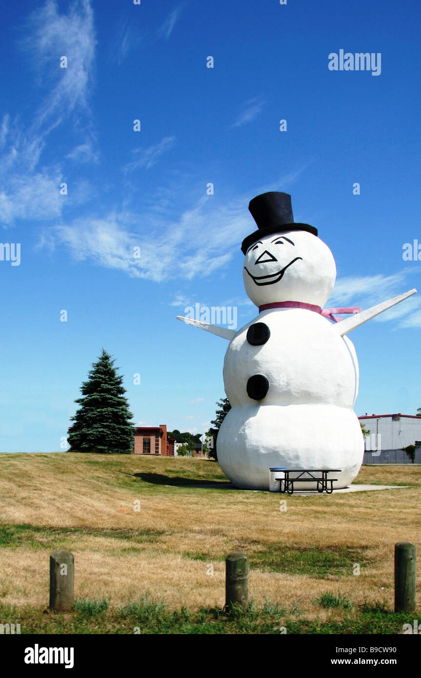 Snowman in summer Stock Photo - Alamy