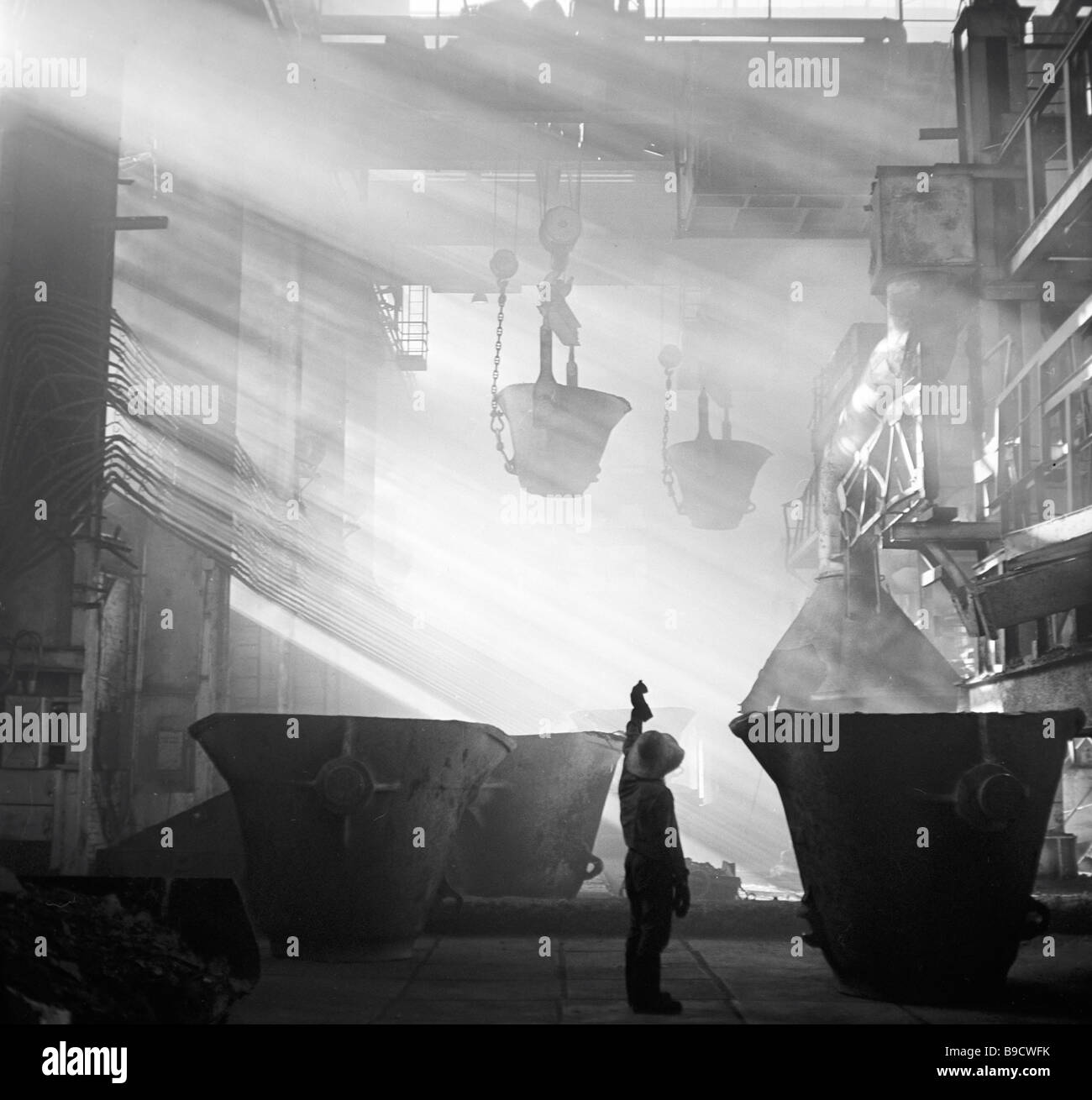 Inside a shop of the Ust Kamenogorsk lead zinc works Stock Photo - Alamy