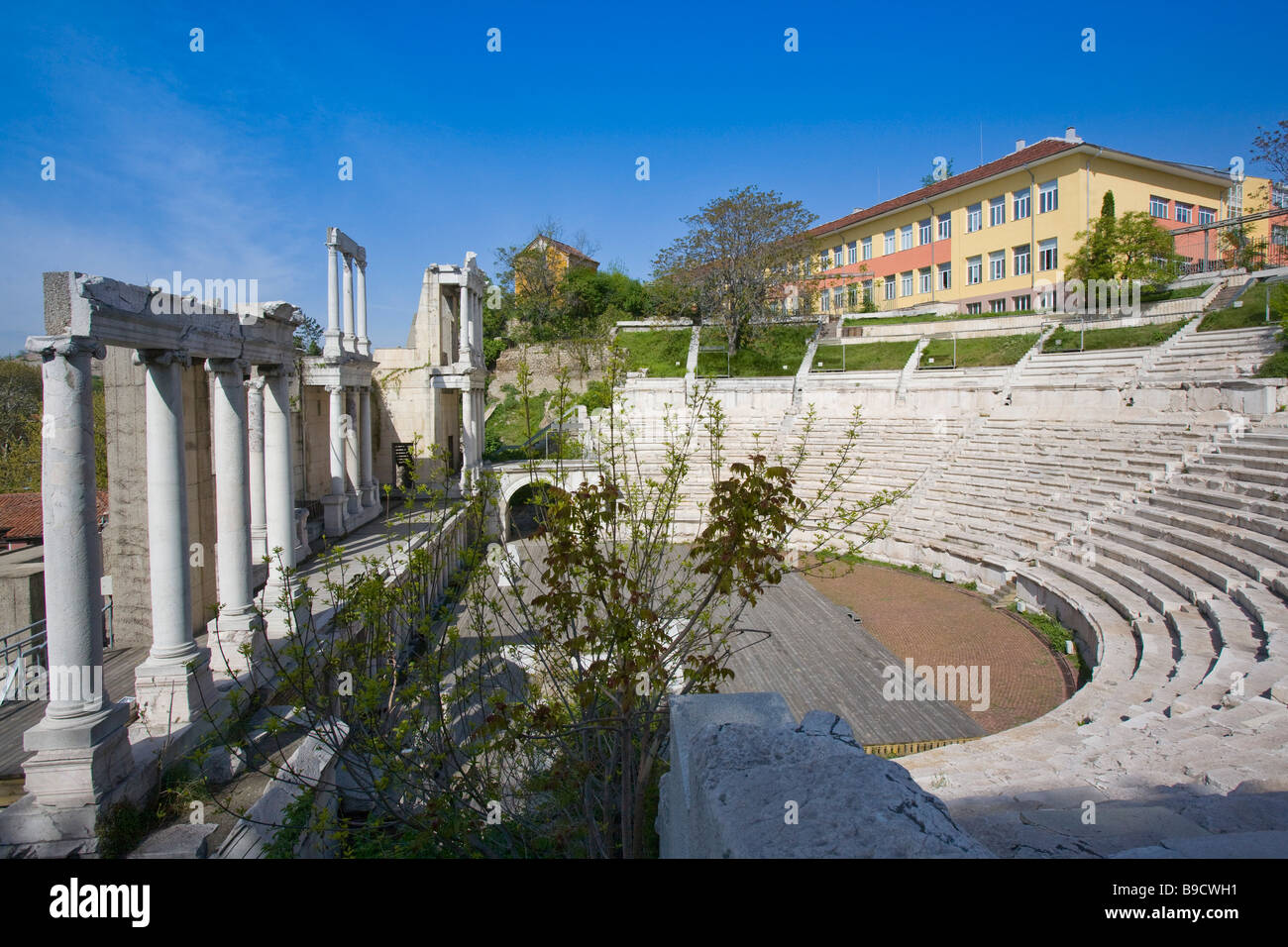 Theatre of Ancient Philippopolis roman theatre Plodviv Bulgaria Stock ...