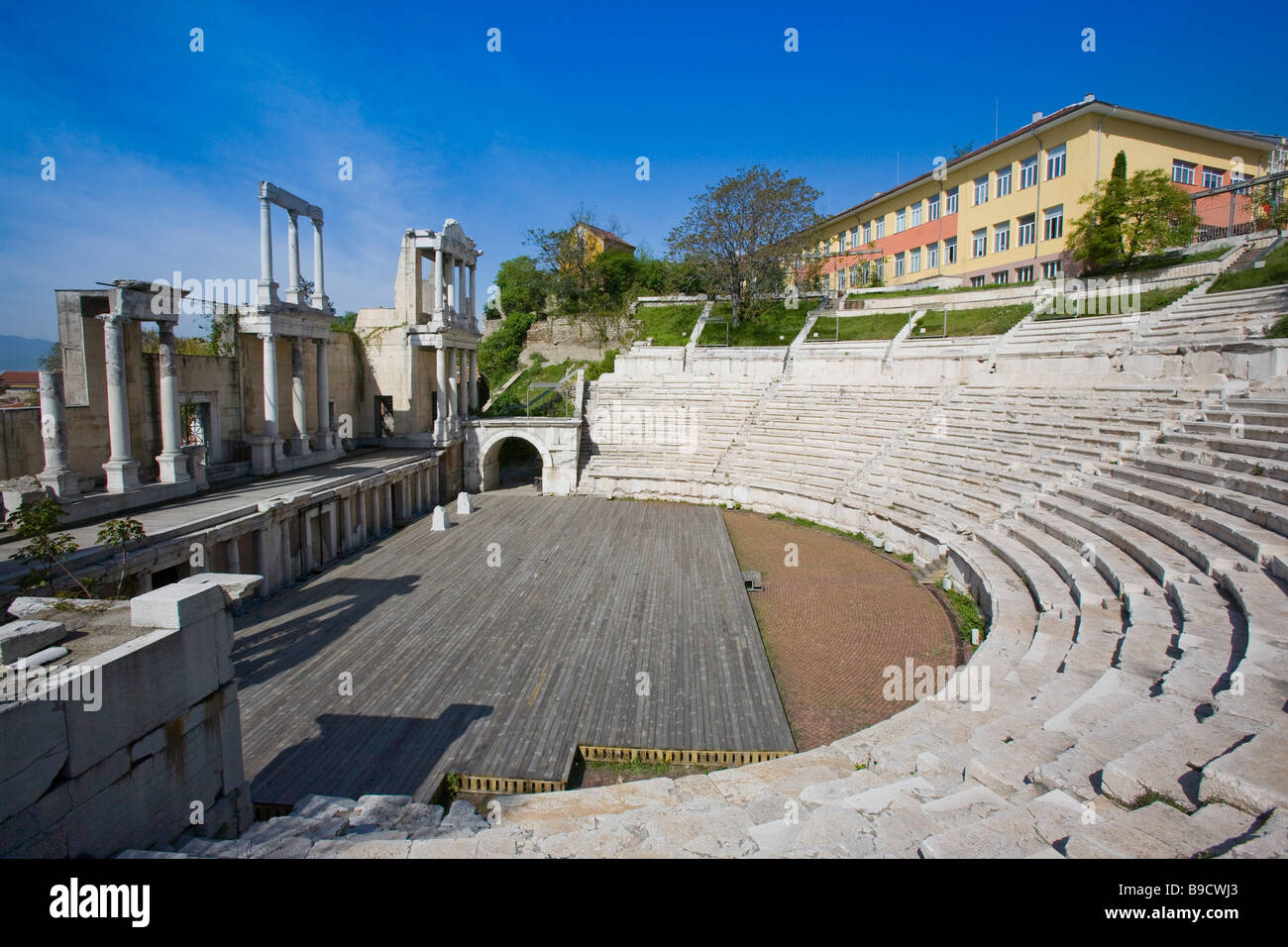 Theatre of Ancient Philippopolis roman theatre Plodviv Bulgaria Stock ...