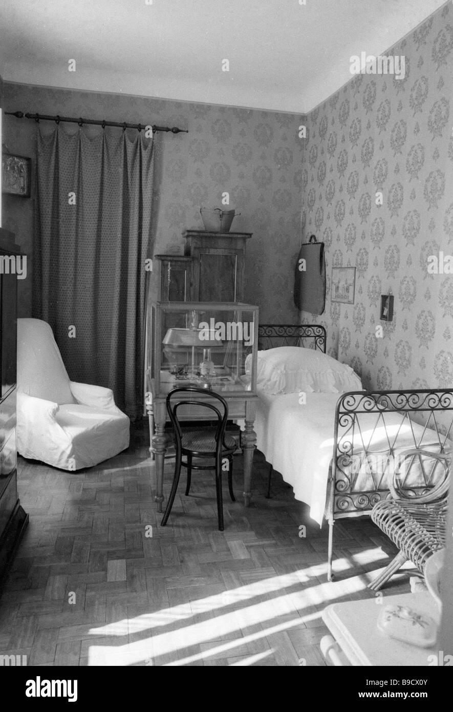 Anton Chekhov s bedroom in his memorial house in Yalta on the Black Sea ...