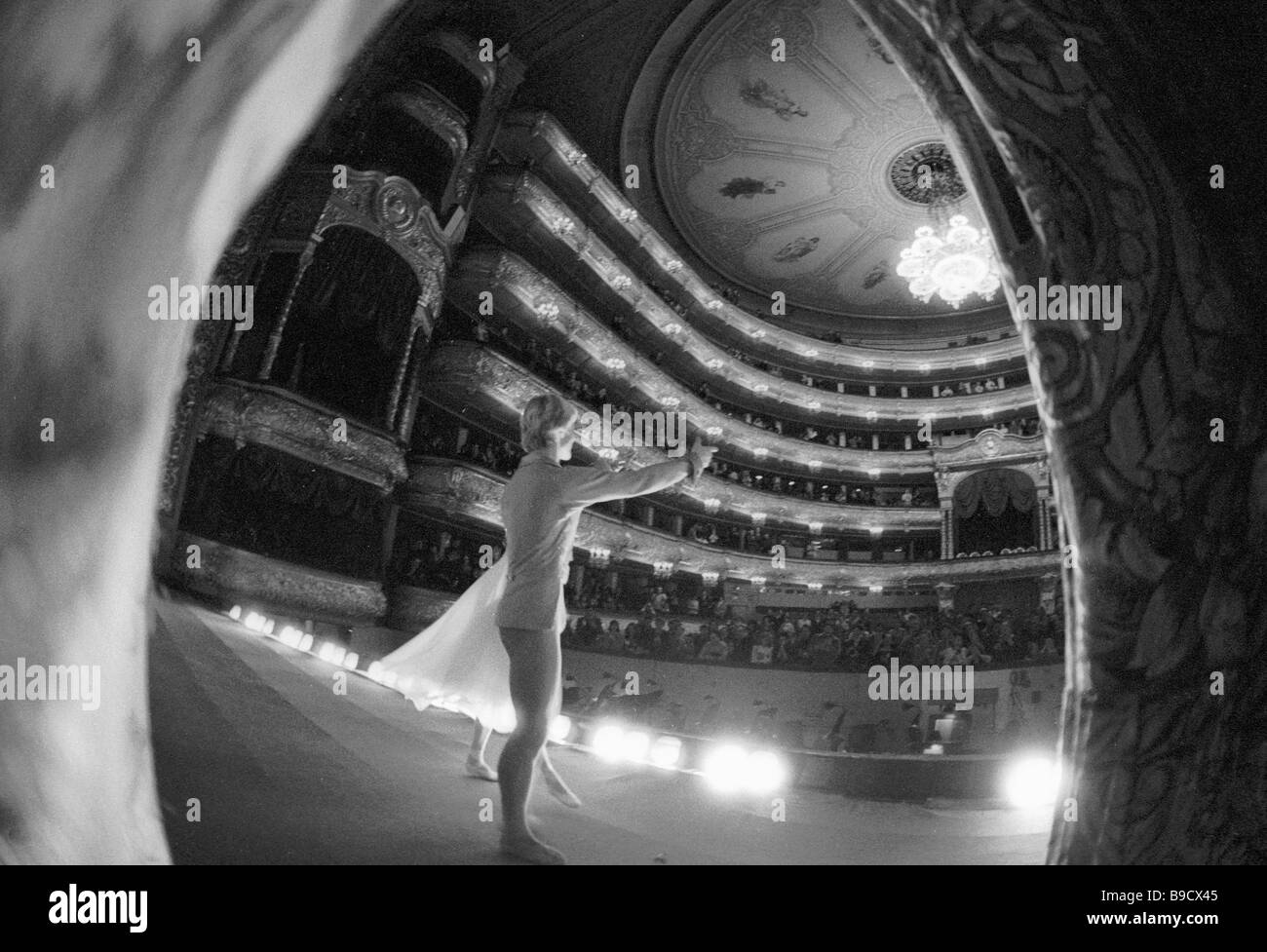 Bolshoi ballet soloists Andris Liepa right and Nina Ananiashvili left ...