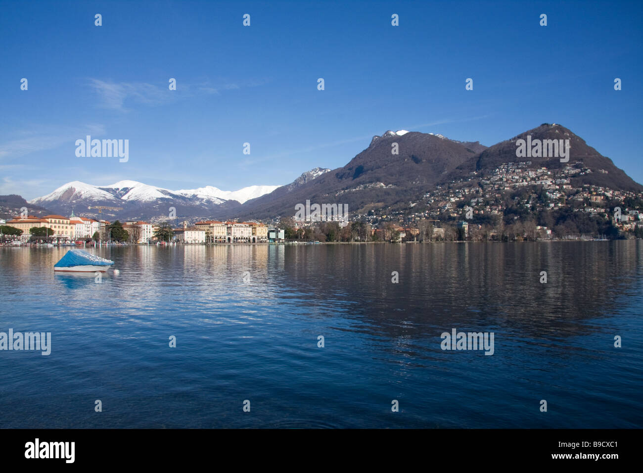 Lugano lakeside view in Switzerland Stock Photo - Alamy