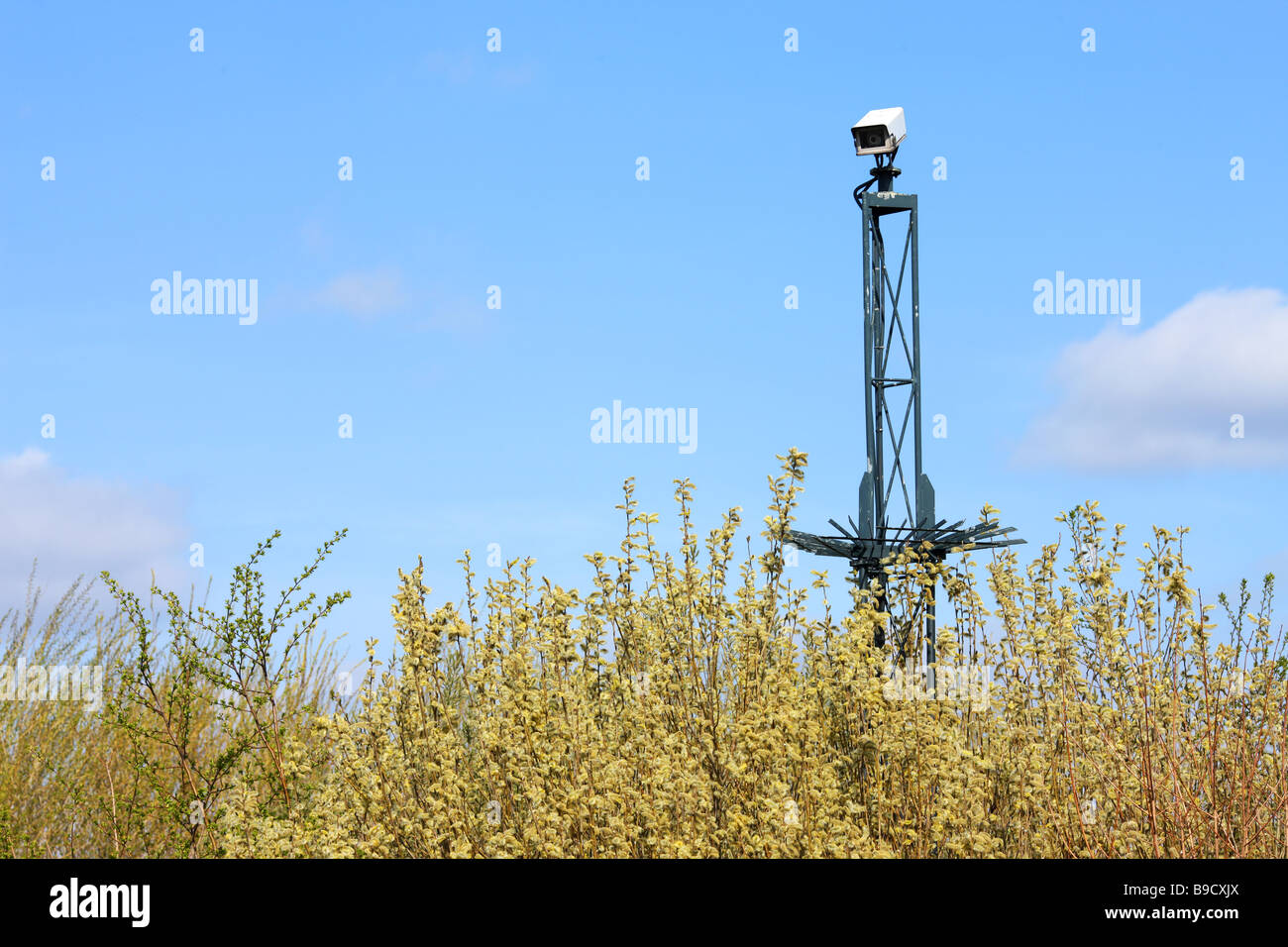 CCTV camera above a field Stock Photo - Alamy